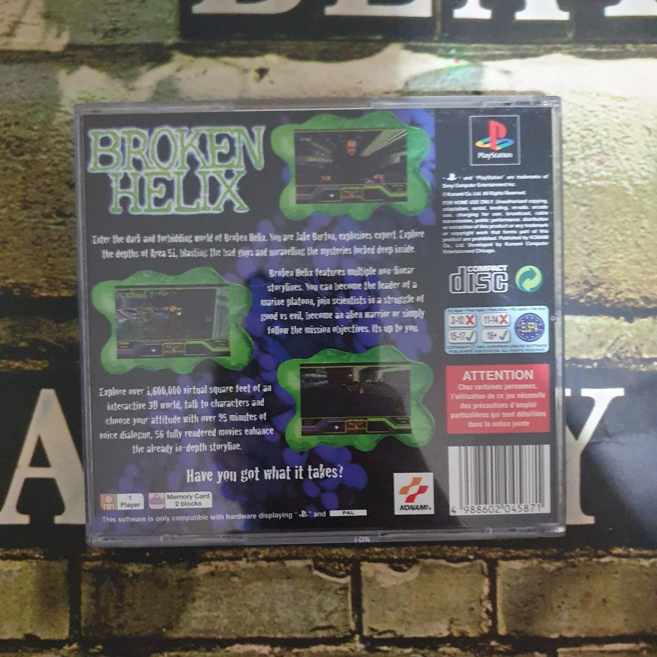 Broken Helix - Konami PS1 Uncommon classic game,... - Depop