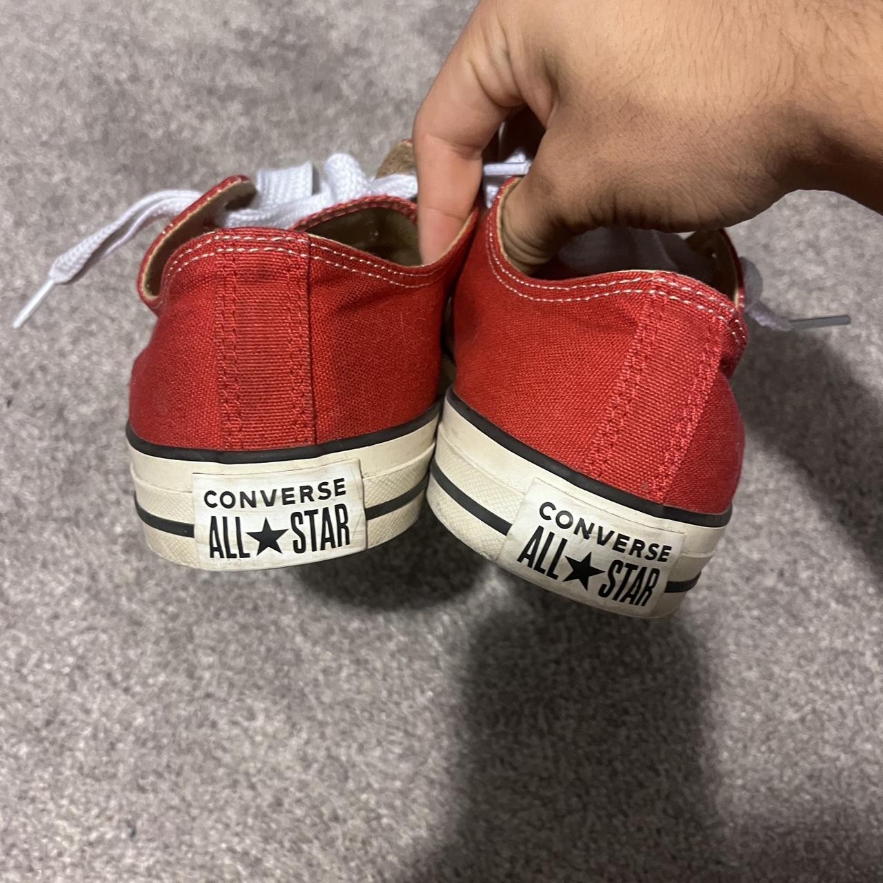 Jumbo lace red converse vintage size 10 #y2k #skater... - Depop