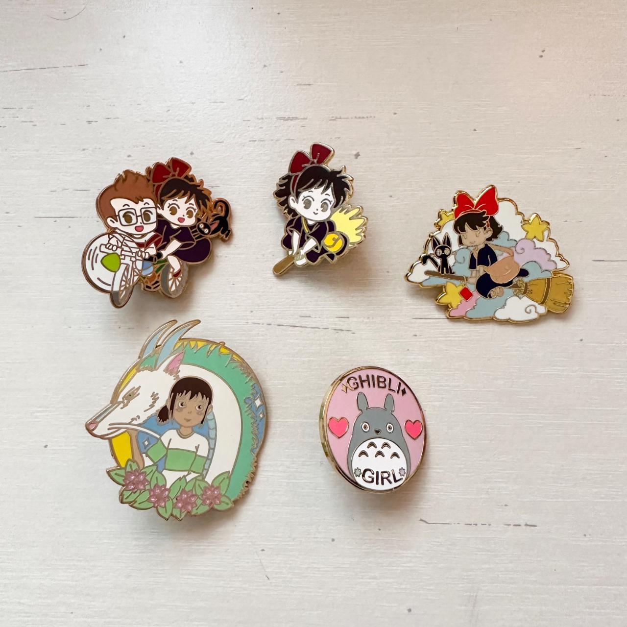 studio ghibli enamel pin bundle ♡ 5 pins from... - Depop