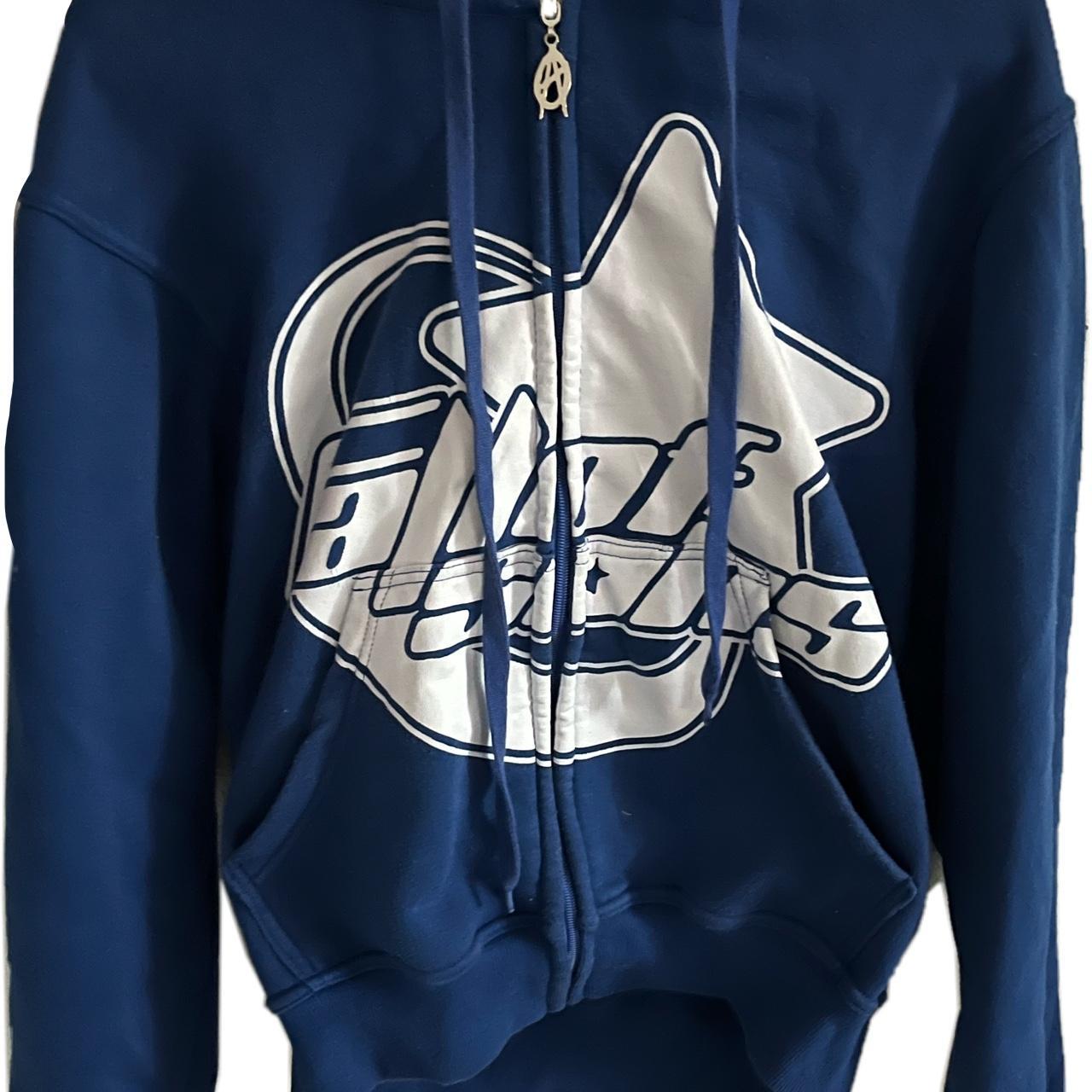 streetwear blue zip up jacket! #streetwear... - Depop