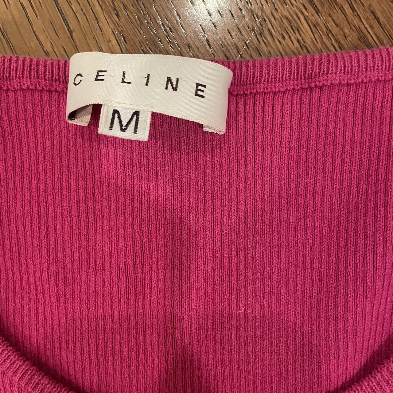 CELINE Women's Pink Vest | Depop