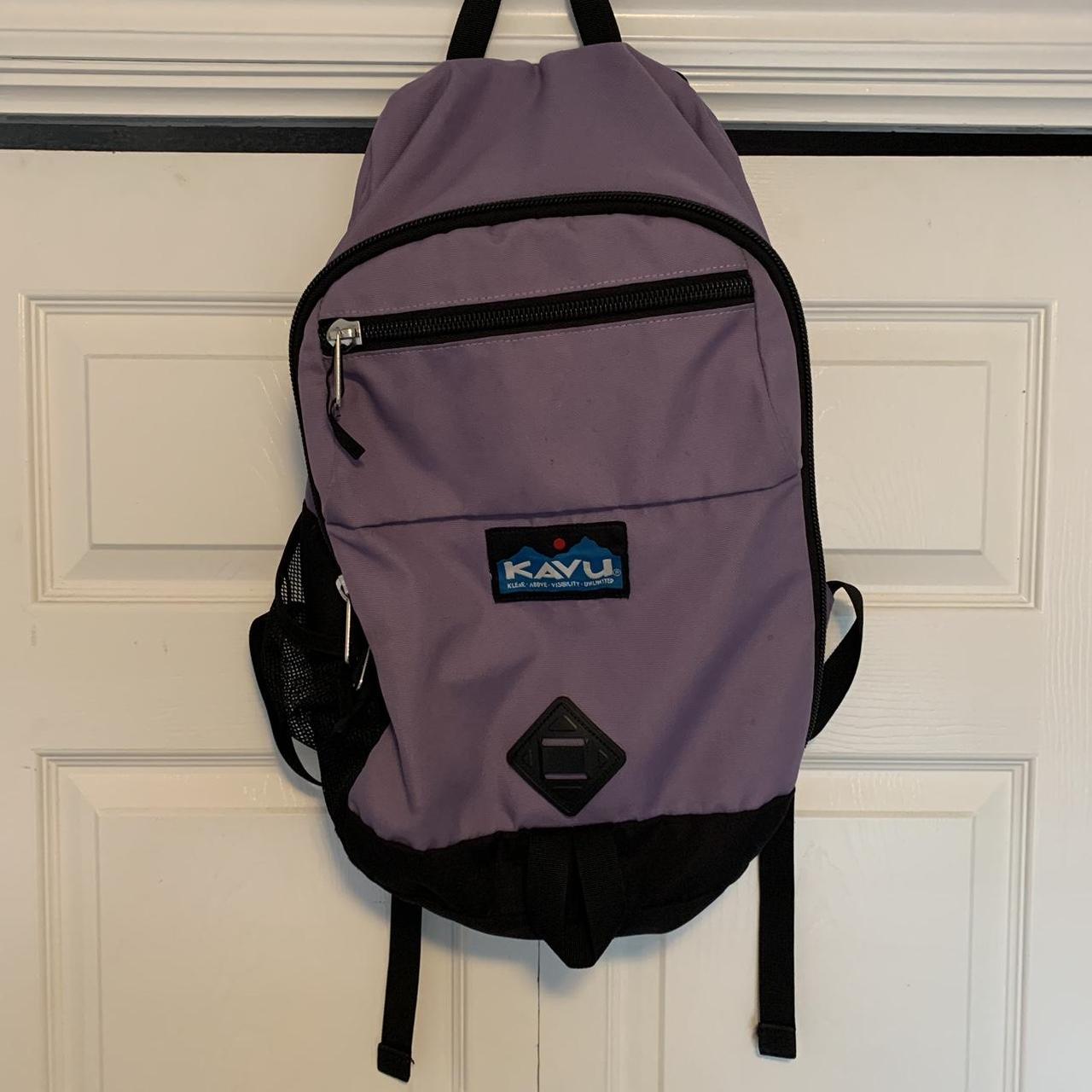 Kavu Backpack, beautiful purple color. Zippers work... - Depop