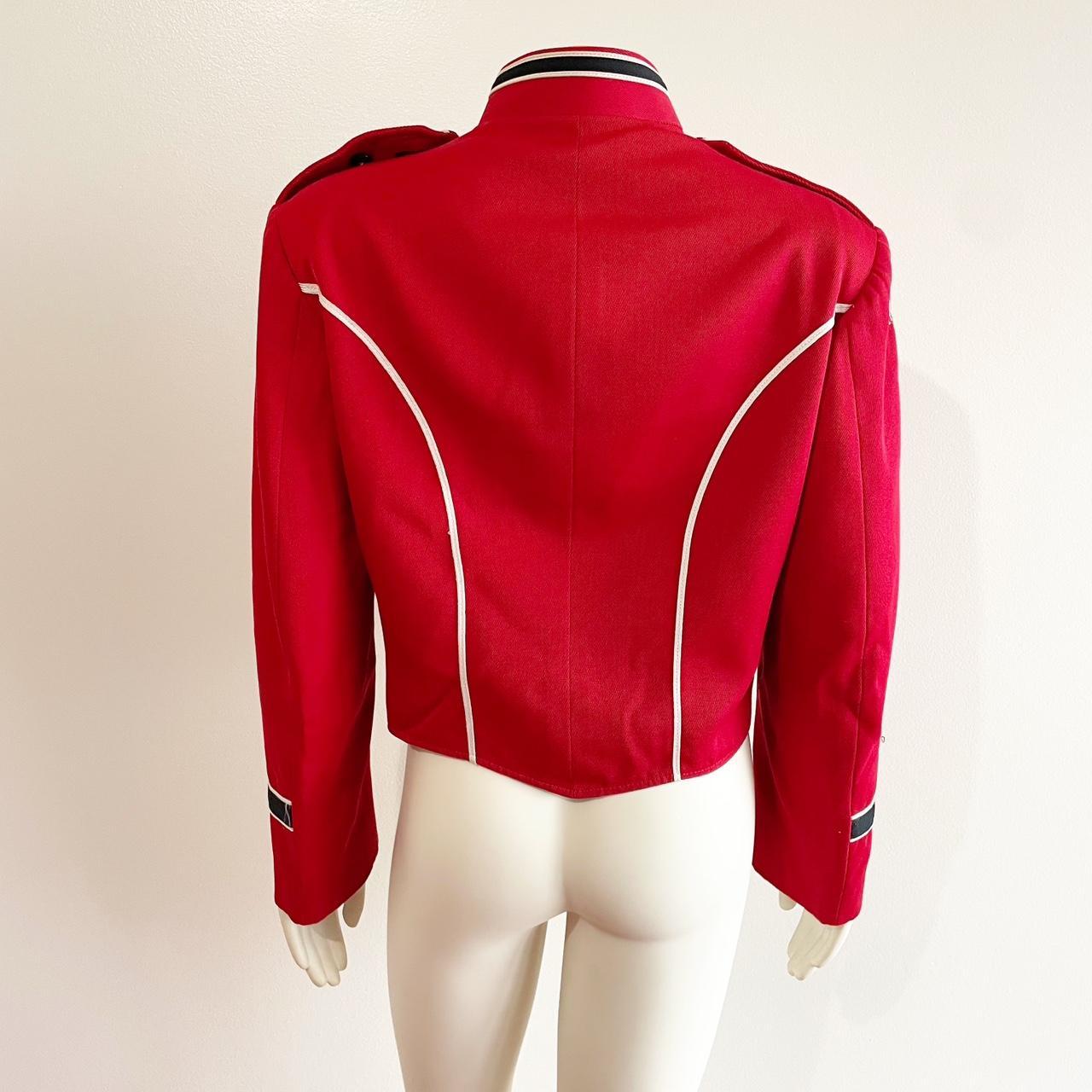 Demoulin Bros Red Marching Band Military Cropped... - Depop