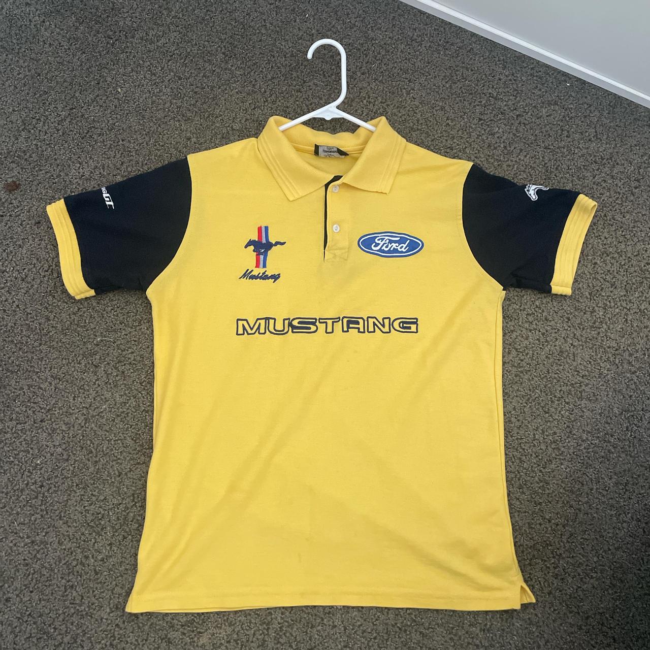 Yellow Ford mustang pollo. Has writing on the front... | Depop