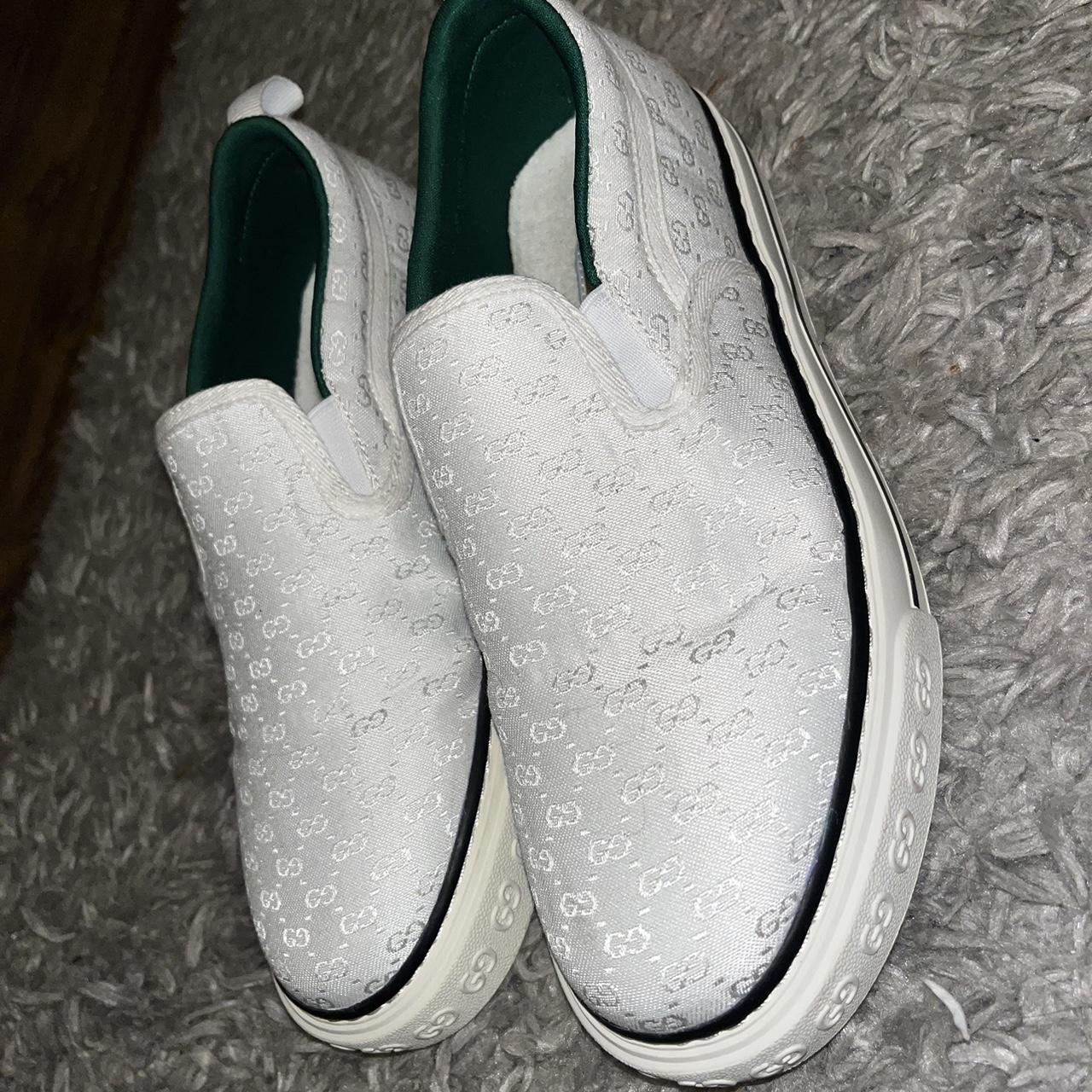 Gucci Slip Ons Red Bottoms. Great condition - Depop