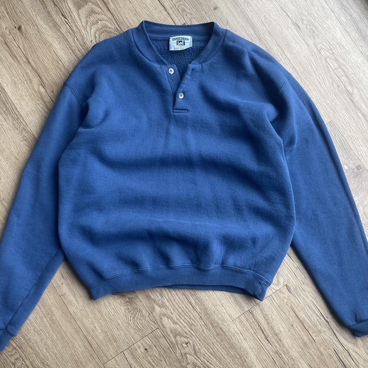 Vintage Lee blank two button crewneck Size Medium... - Depop