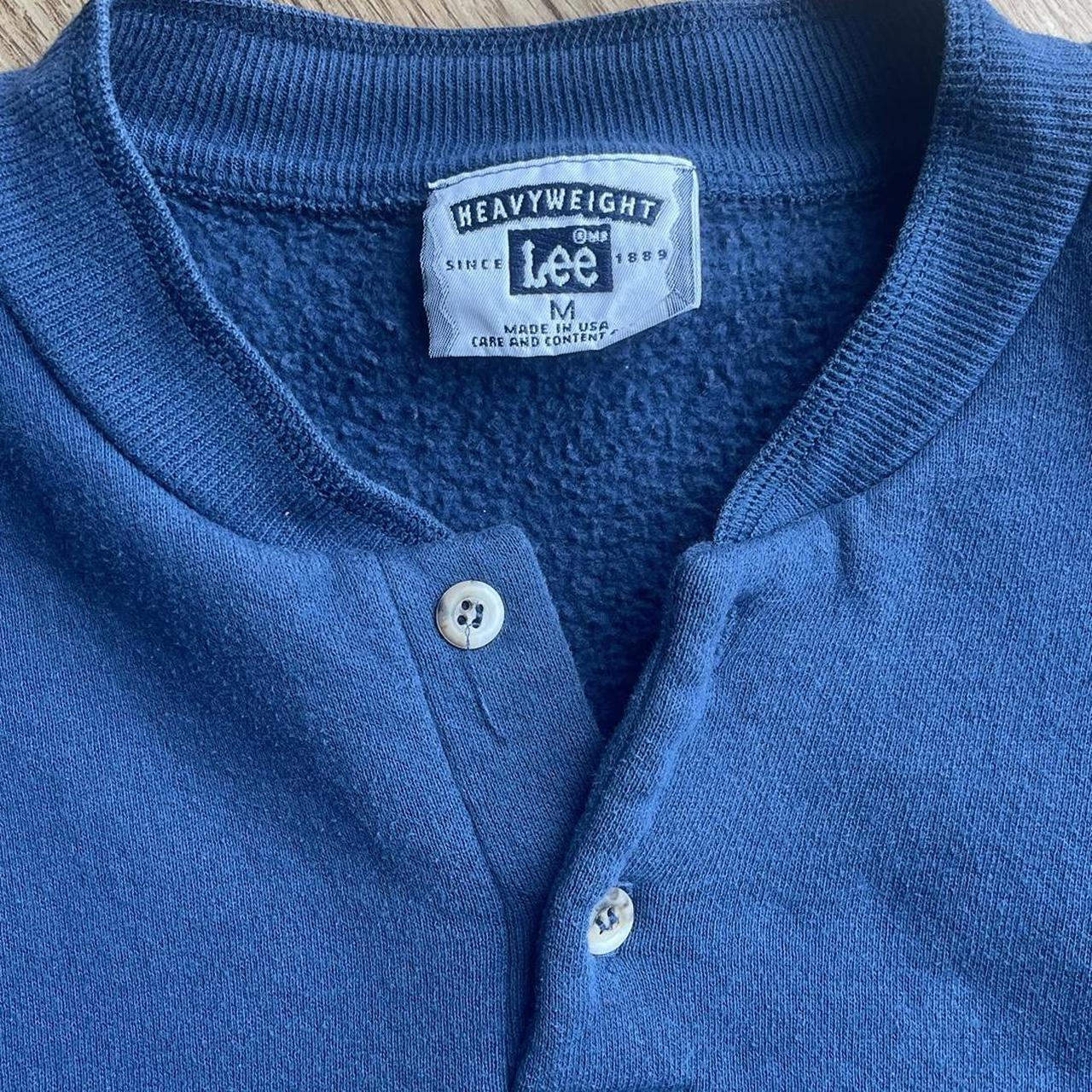 Vintage Lee blank two button crewneck Size Medium... - Depop