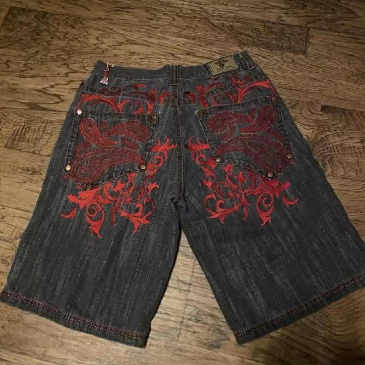 Jorts red designs | Depop