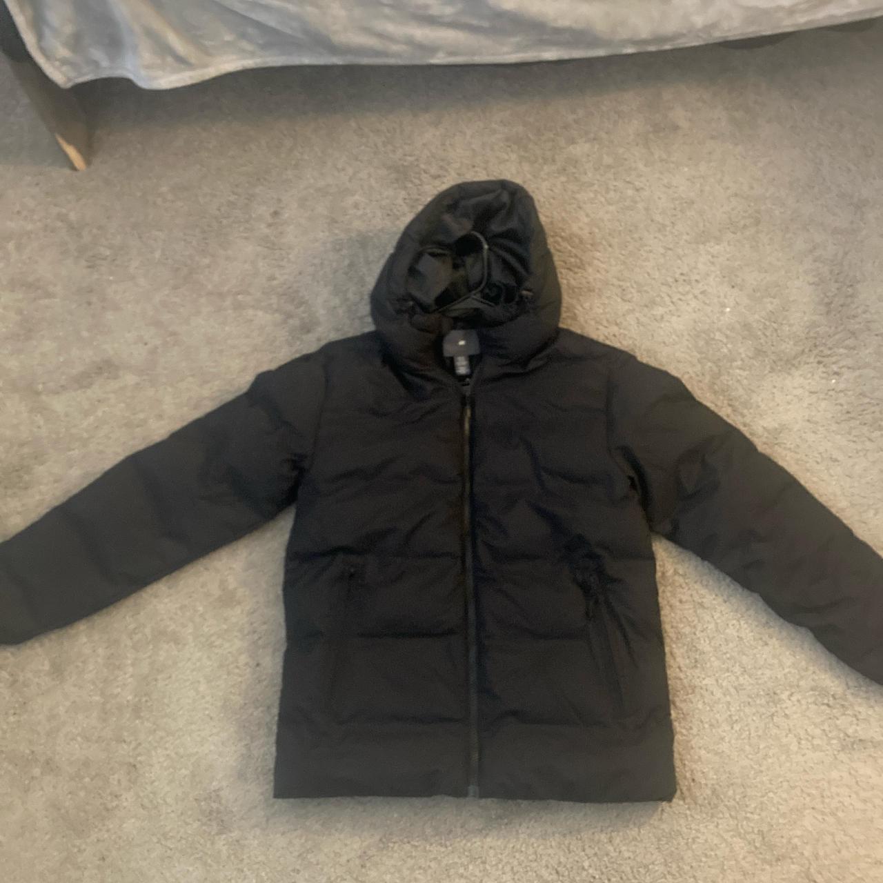 Black puffer jacket for winter #winterjacket Size XS... | Depop