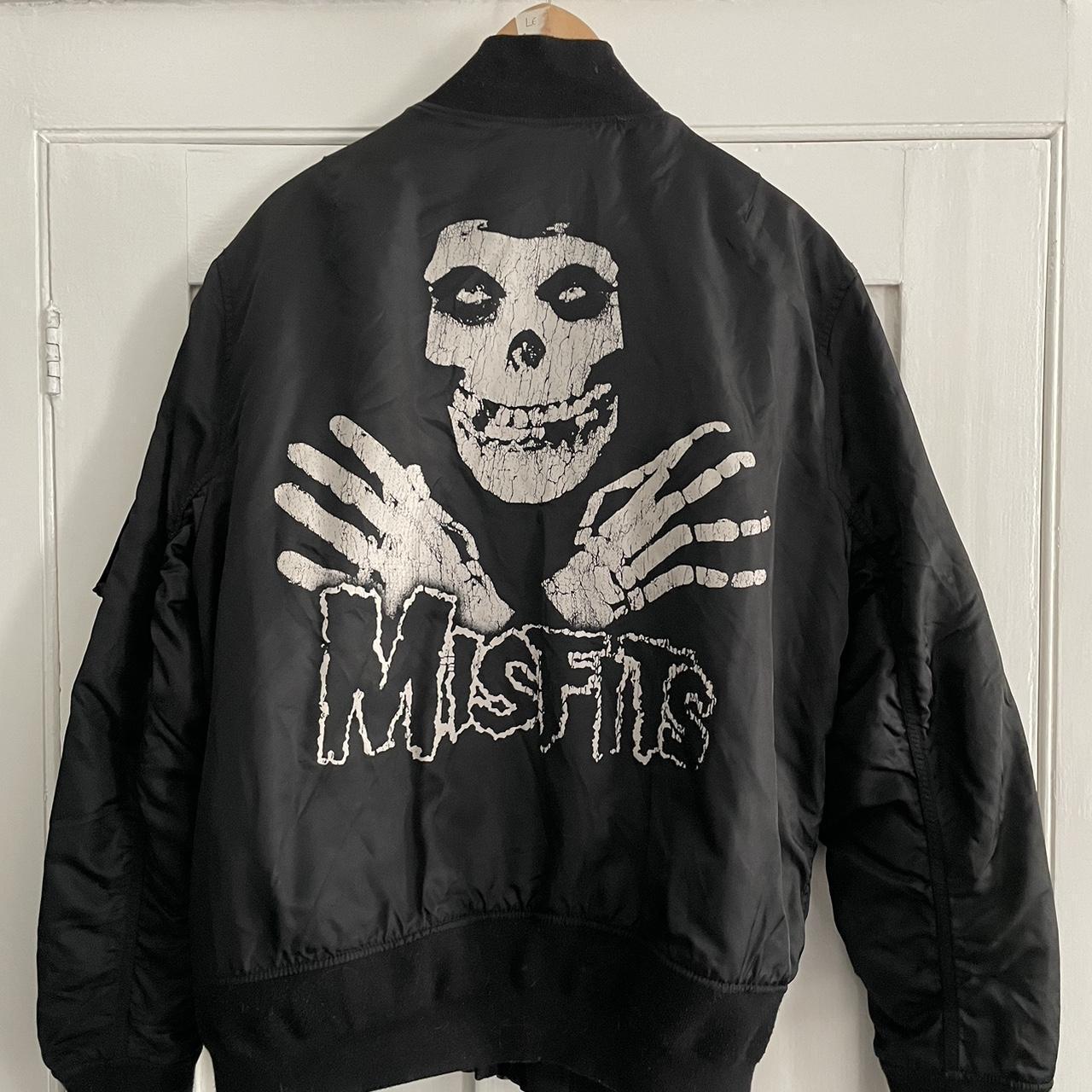 Misfits Bomber Jacket size L #misfits #punk #bomber... - Depop