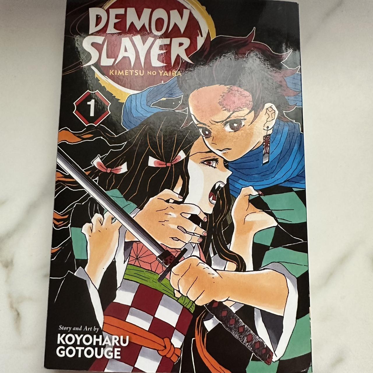 demon slayer first 5 manga’s -practically new i... - Depop