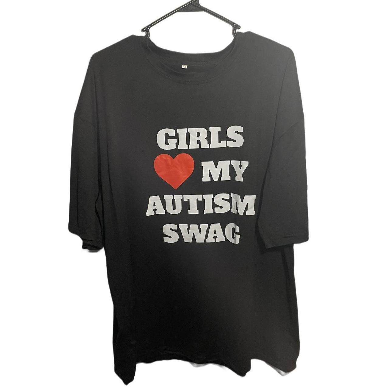 girls ️ my autism swag screen printed tee #y2k... - Depop