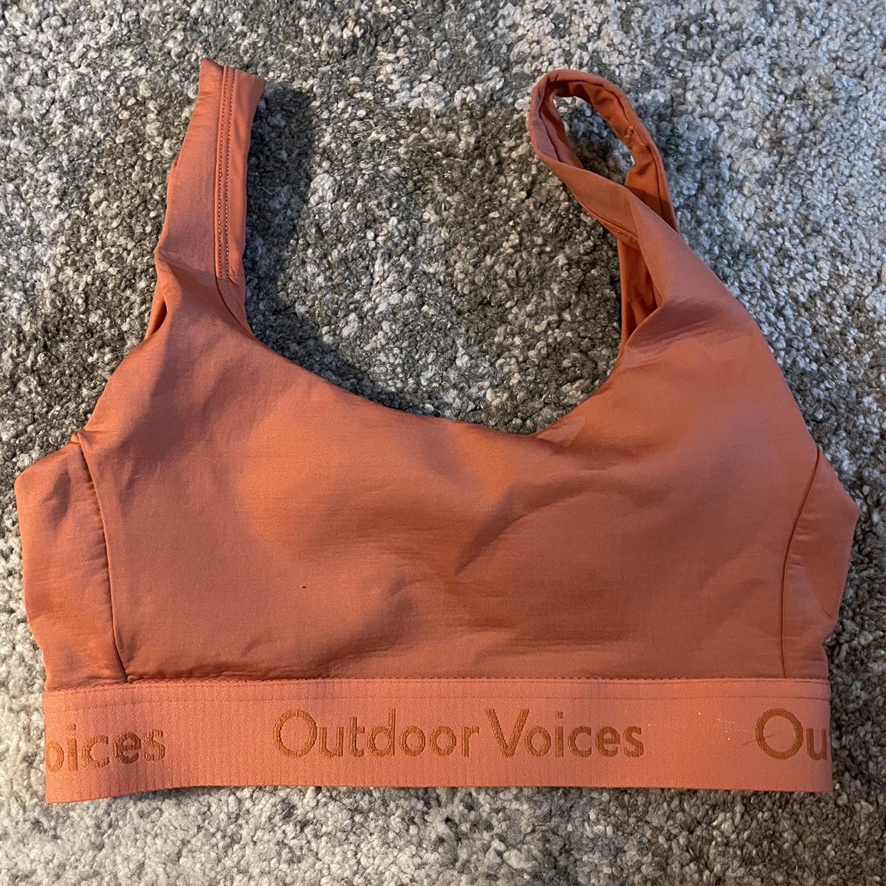 Outdoor Voices Women's Orange Bra | Depop