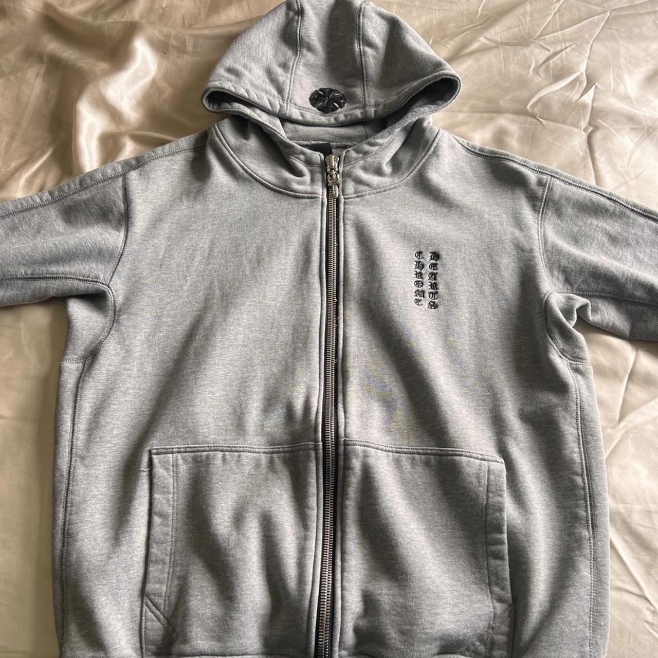 Chrome hearts zip up, size medium authentic and in... - Depop
