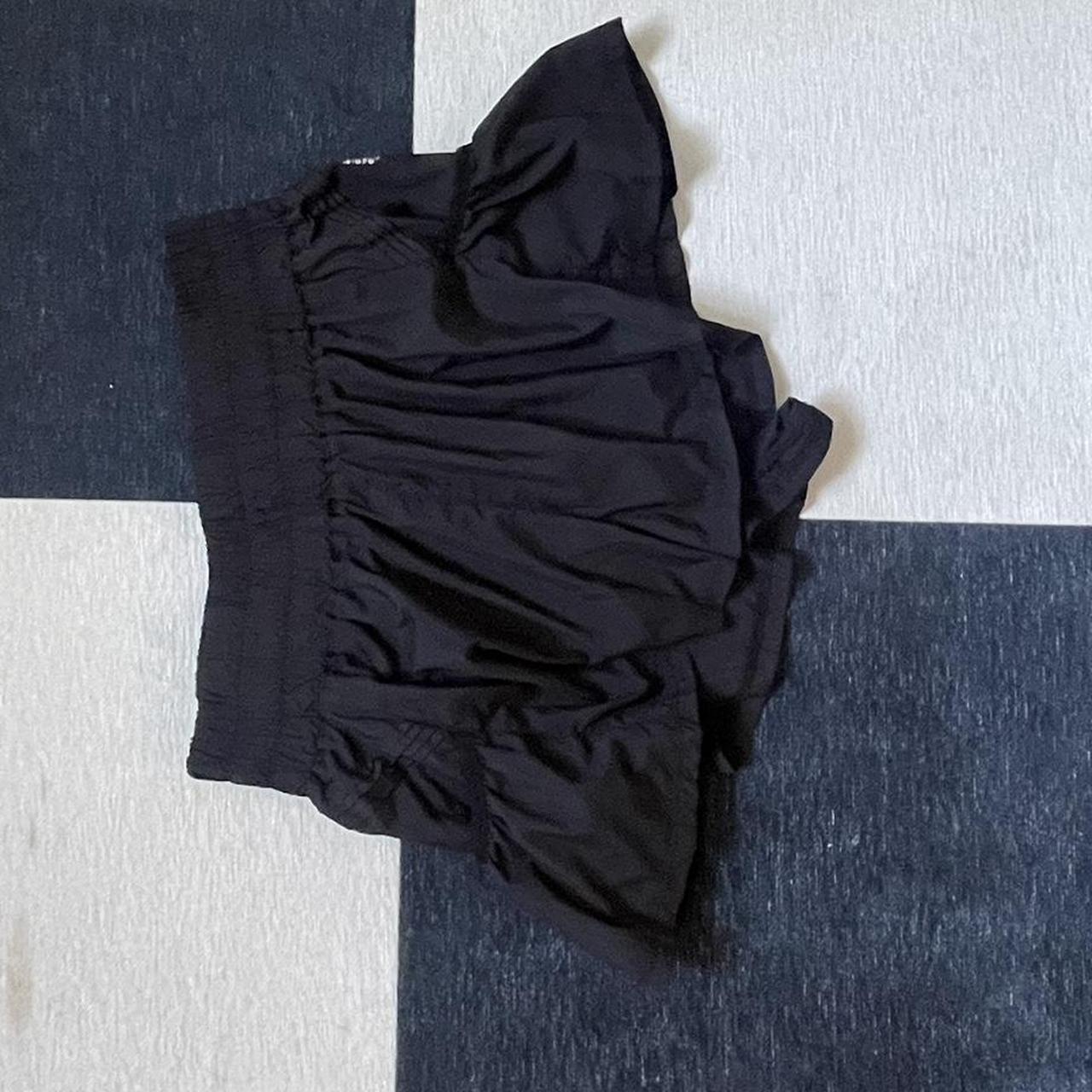 Free people black ruffle shorts. Adorable fit— size... - Depop