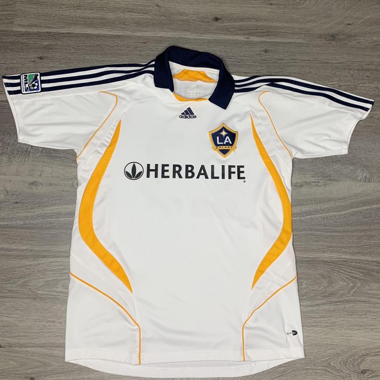 Adidas LA Galaxy David Beckham Jersey Size: Youth... - Depop