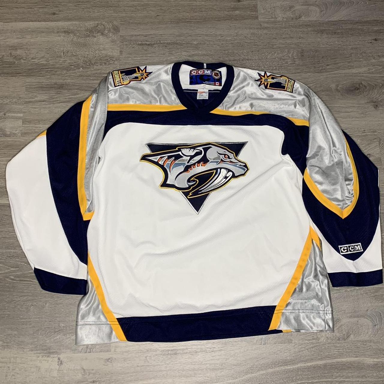 Vintage Nashville Predators Hockey Jersey Size:... - Depop