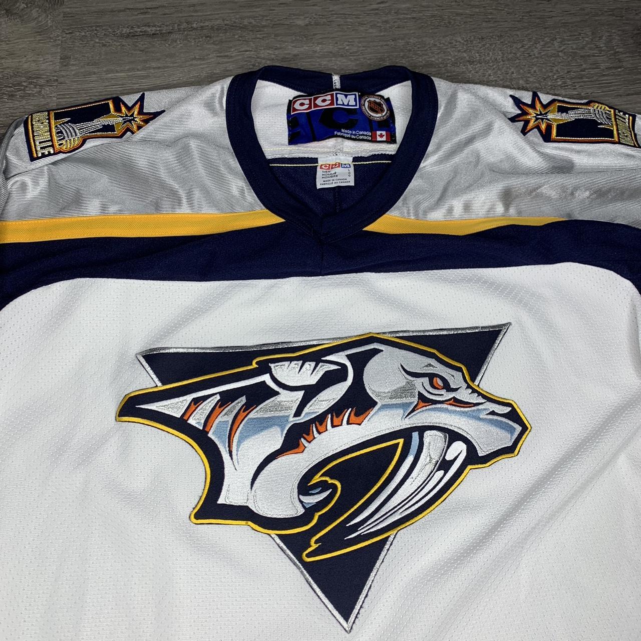 Vintage Nashville Predators Hockey Jersey Size:... - Depop