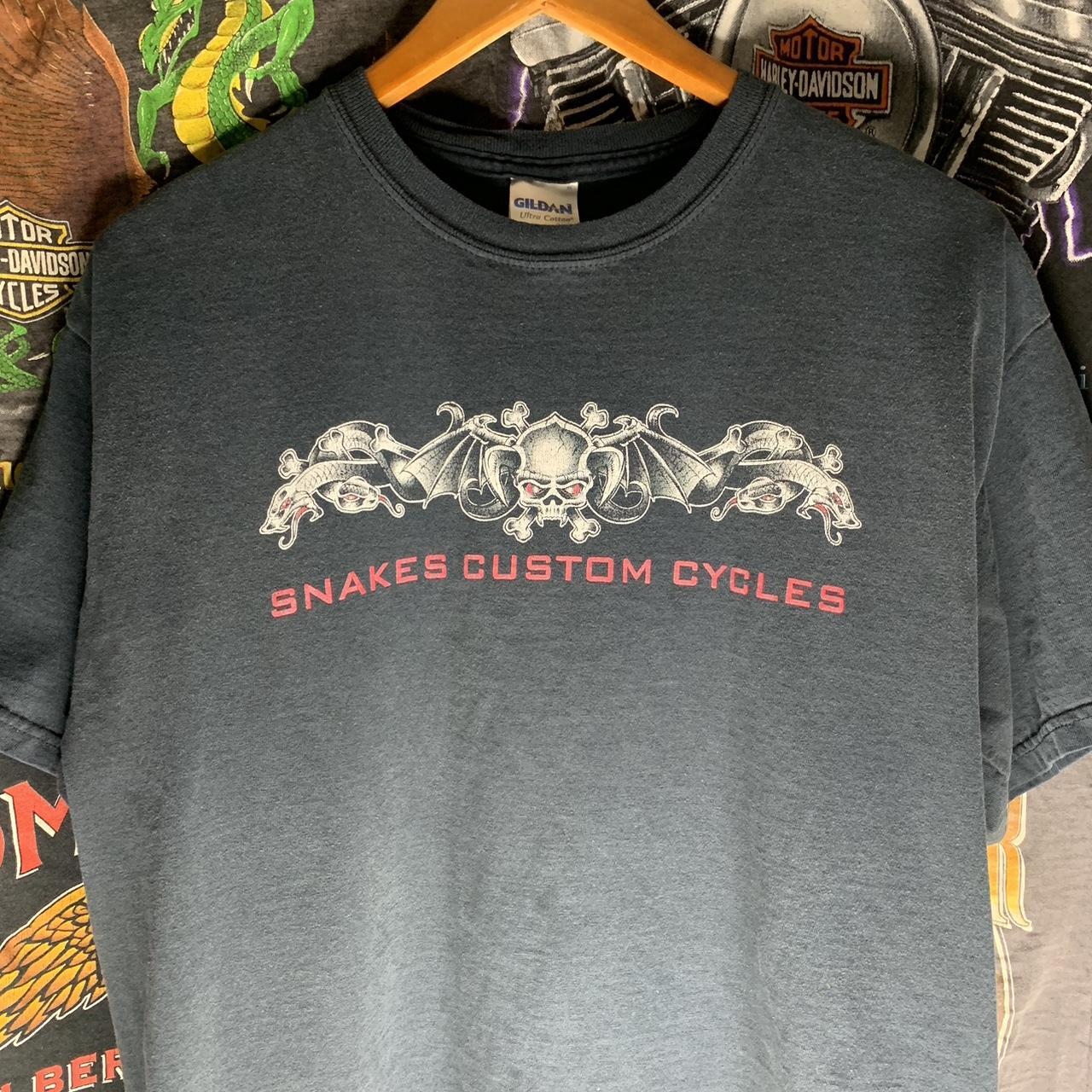 Vintage Y2K Snakes Custom Motorcycles Harley Sturgis... - Depop