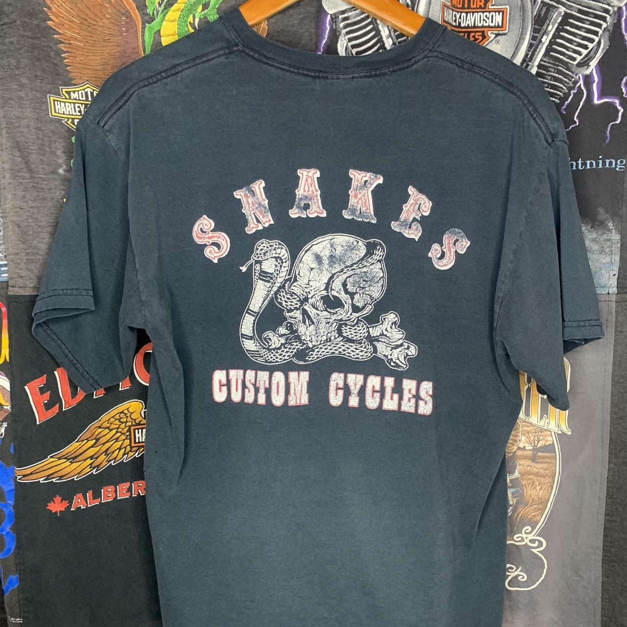Vintage Y2K Snakes Custom Motorcycles Harley Sturgis... - Depop