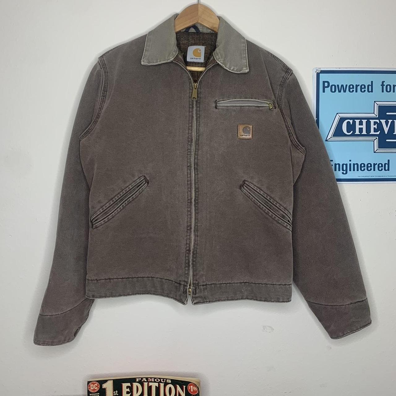 Brown Mocha Vintage Carhartt Detroit J97 Beautifully... | Depop