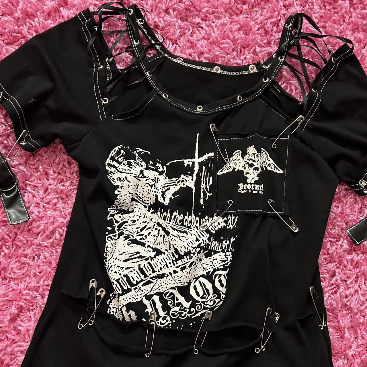 Shoptrashlair Visual kei shirt🖤 Only been worn... - Depop