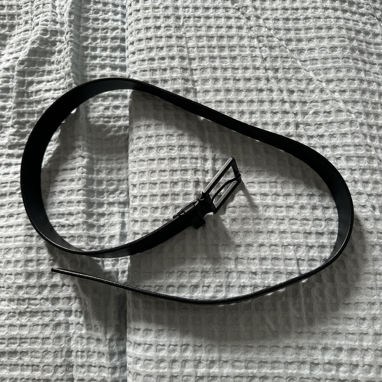 All black COS belt Metal buckle but black Size... | Depop