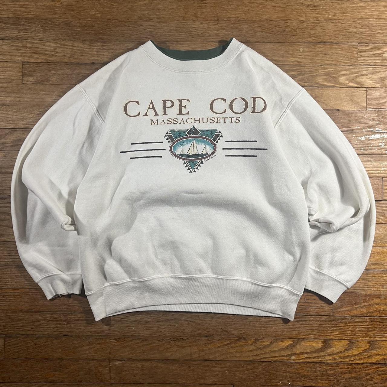 90s vintage cape cod crewneck slight yellowing... - Depop