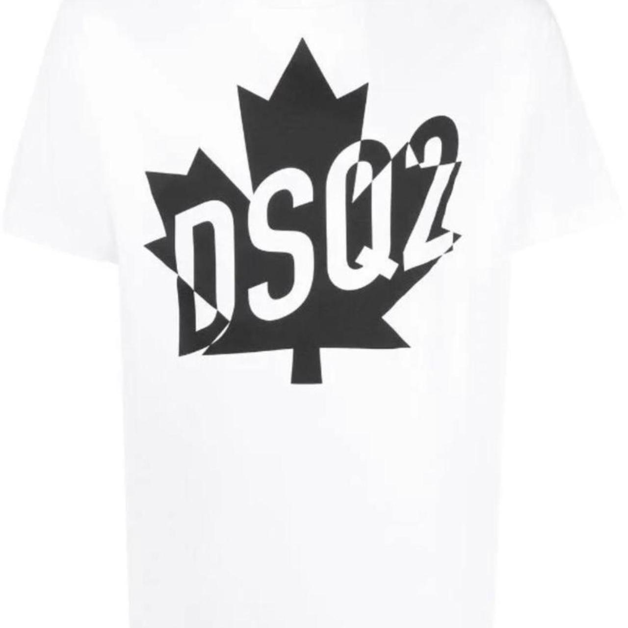 DSQUARED2 DSQ2 Maple Leaf Logo Tshirt - White •... - Depop