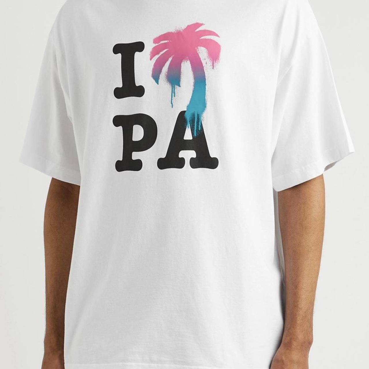 Palm Angels Palm Tree Logo Tshirt - White • Crew... - Depop
