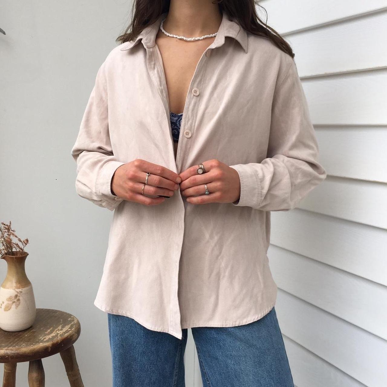 Beige suede shacket ⊱ ⊰ ABOUT THE ITEM: Such a... - Depop