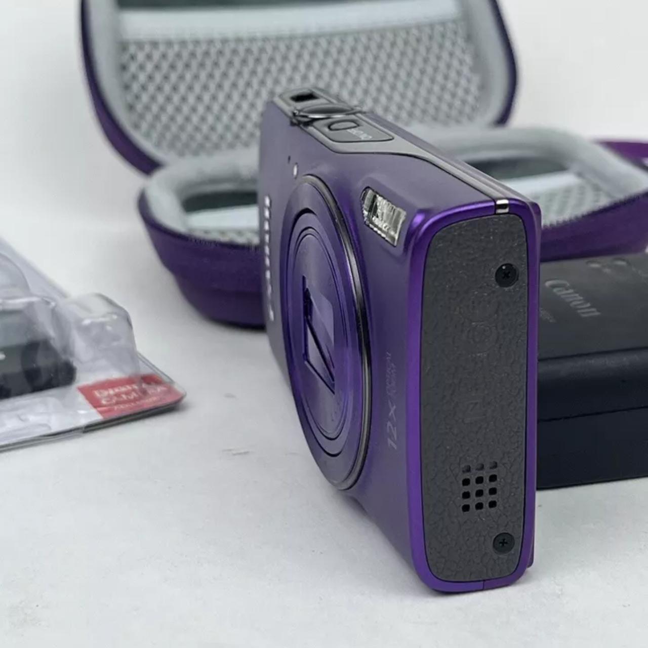 Purple Canon PowerShot ELPH 360HS 20.2MP Full HD... - Depop
