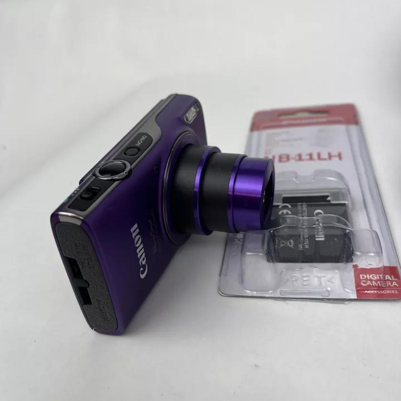 Purple Canon PowerShot ELPH 360HS 20.2MP Full HD... - Depop