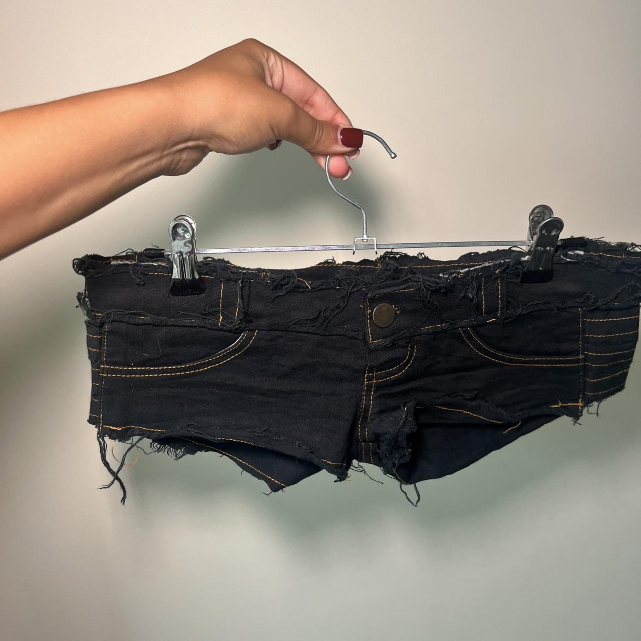 Ultra micro mini hot pants Super small black... - Depop