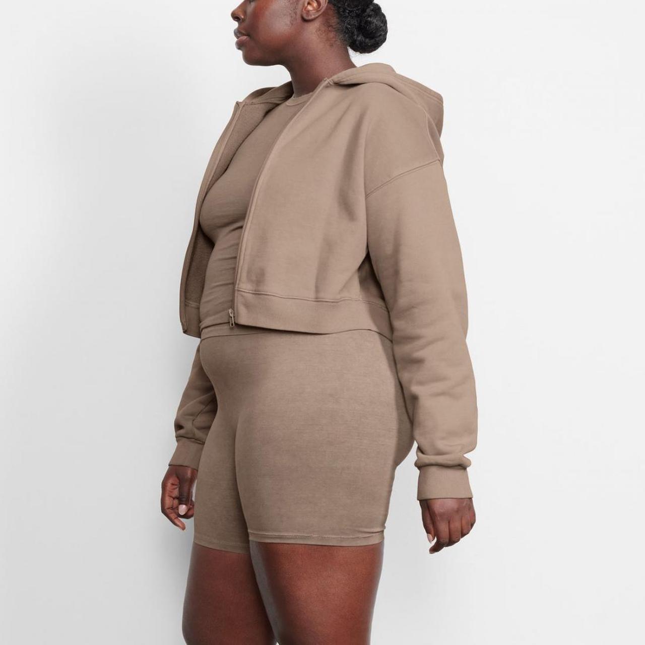 Skims Outdoor Basics Fleece Zip Up hoodie Colour:... - Depop