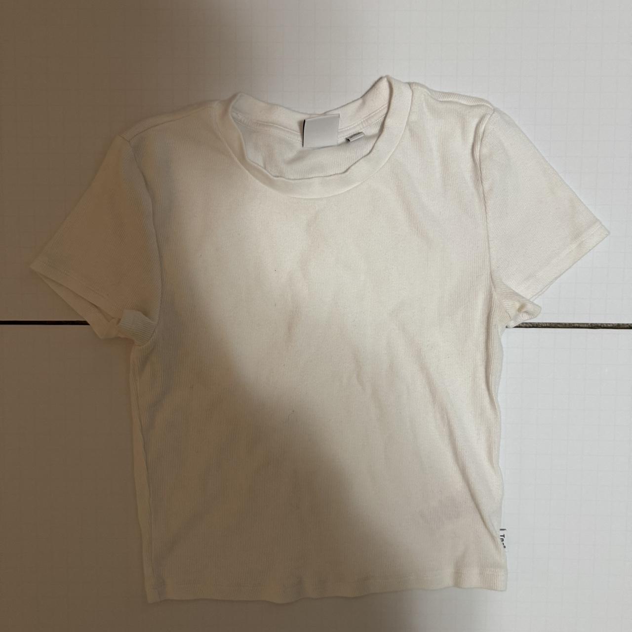 Tna basic white ribbed tee - Depop