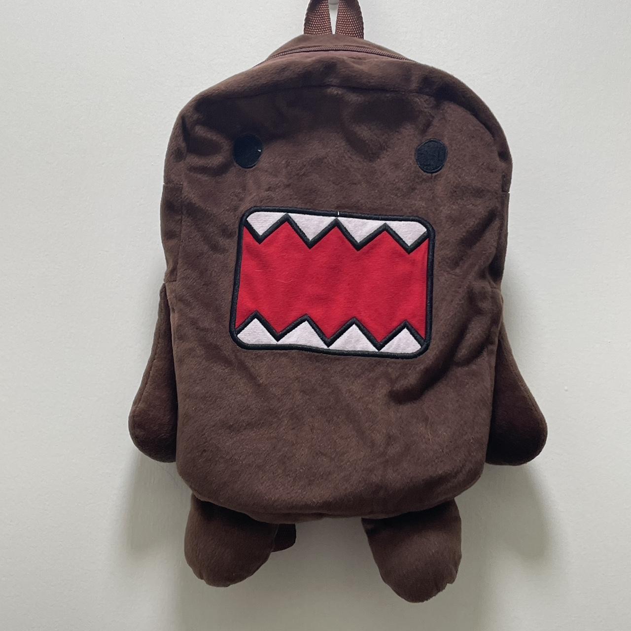 Brown and red Domo backpack. Need gone #kidcore... - Depop