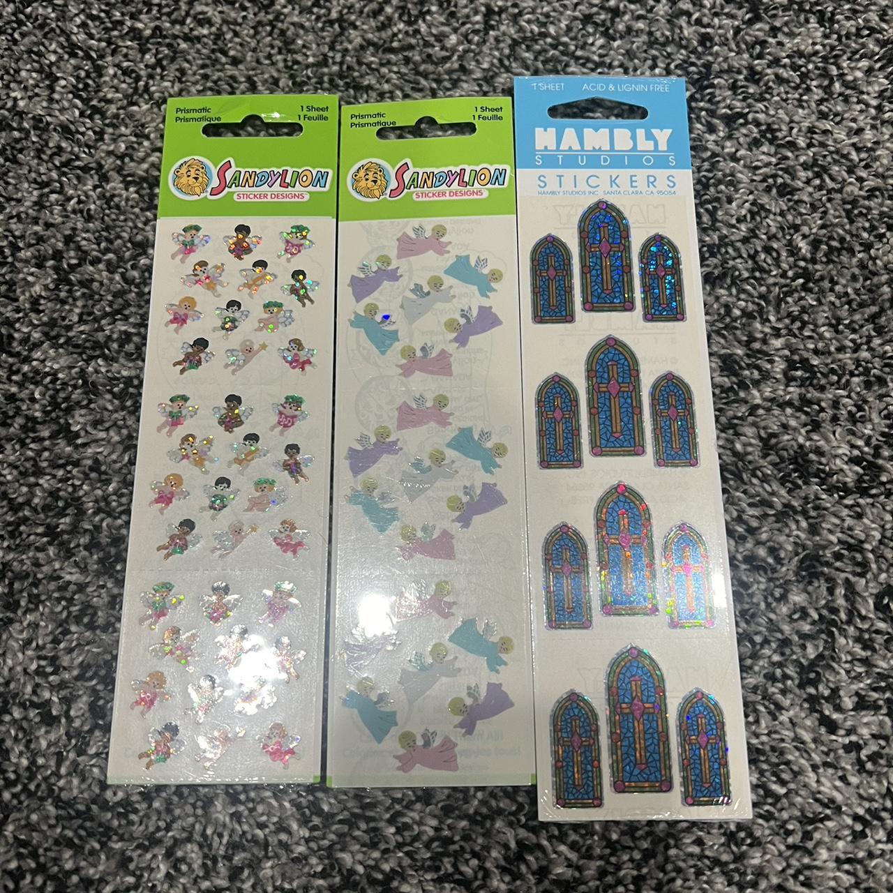 angels and stained glass window sticker sheets... - Depop