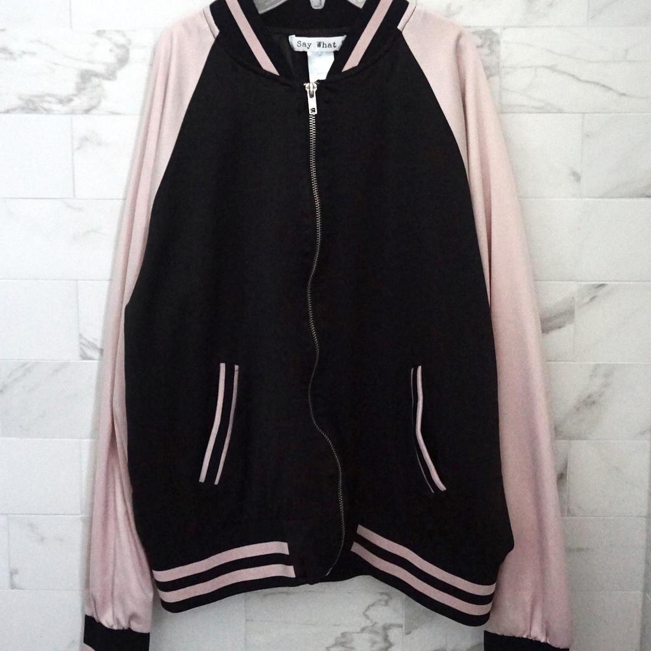 say what? women’s bomber jacket #blackpink #bomber... - Depop