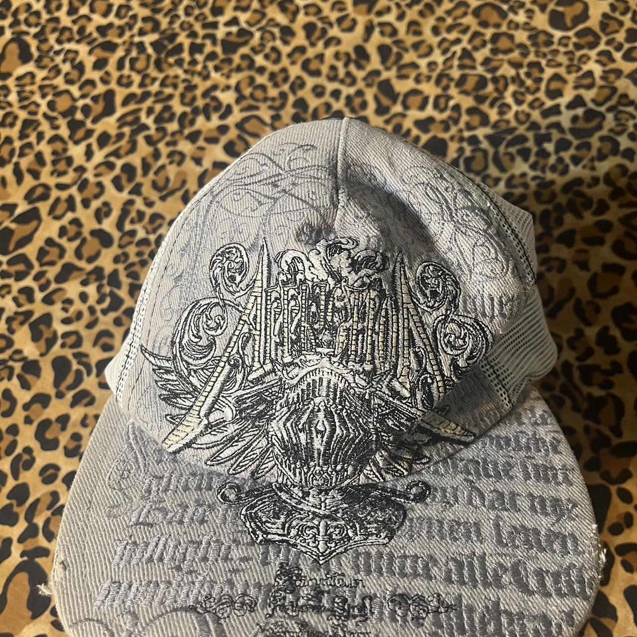 Vintage Grey Graphic Affliction Hat ~ perfect for... | Depop