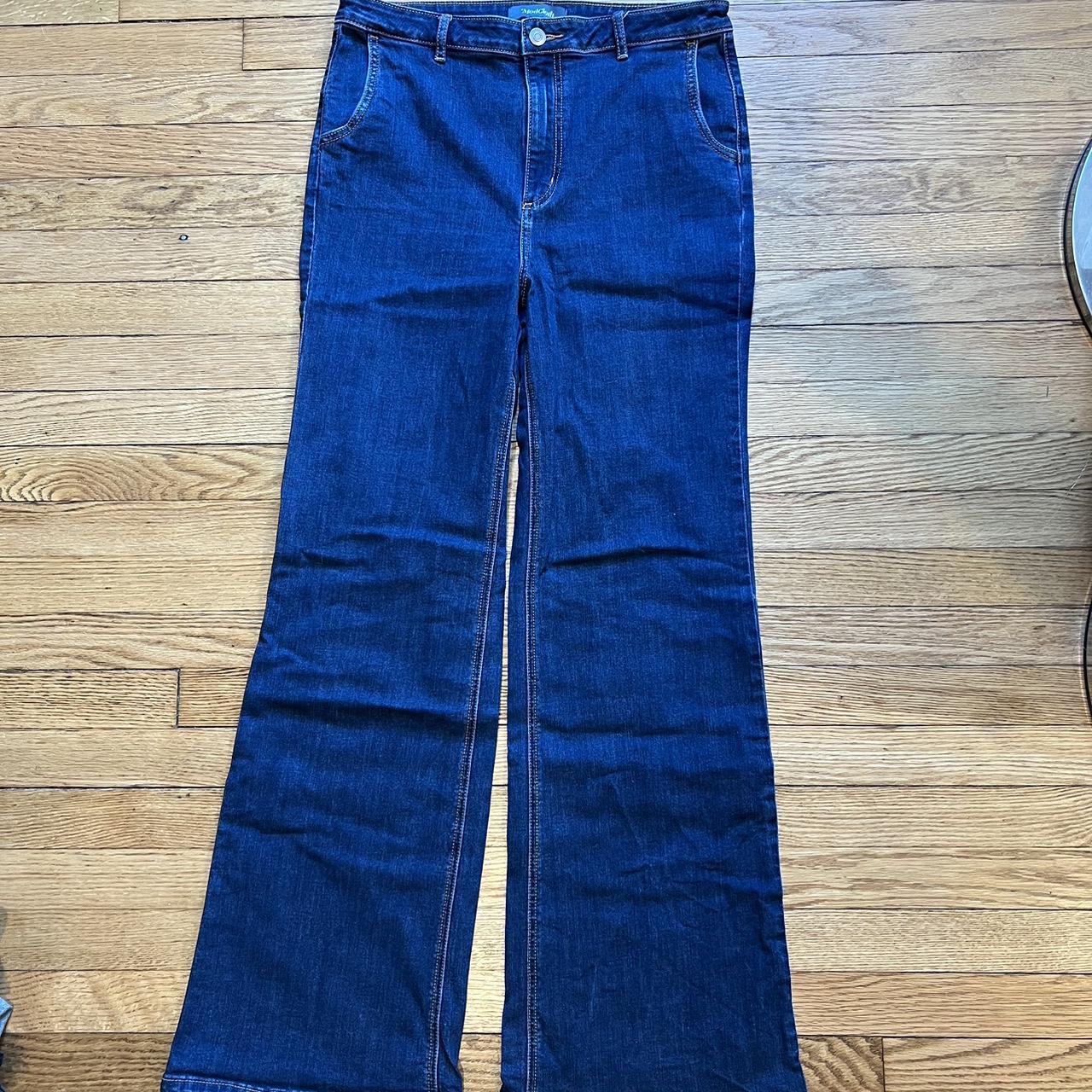 ModCloth 70’s high waist stretch flare jeans, size 12 - Depop