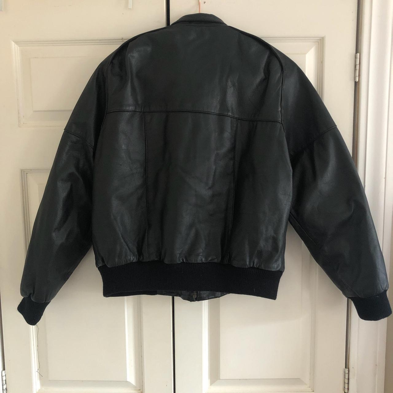 Mens vintage U2 Wear Me Out leather black bomber... - Depop