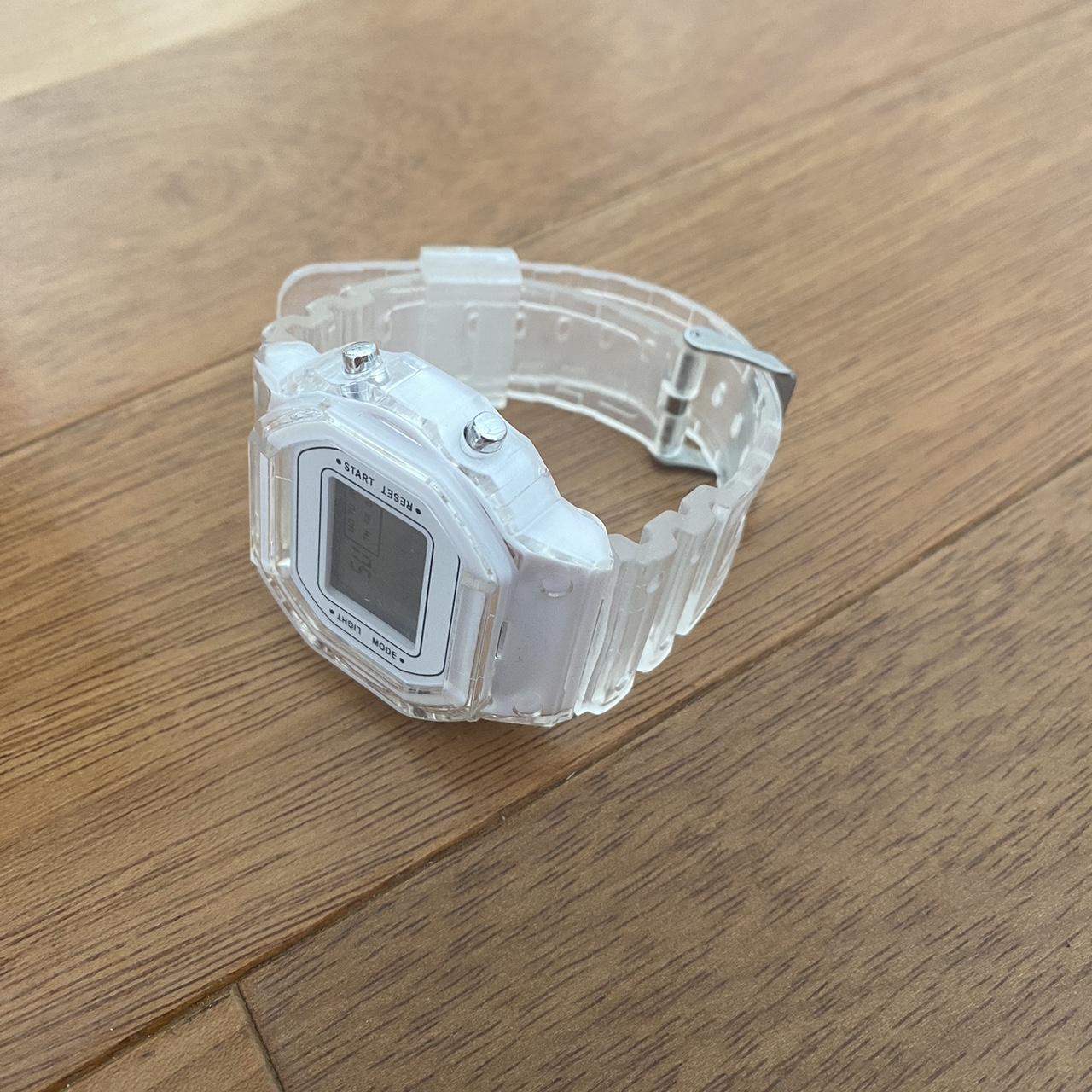 clear digital watch! matches everything and great... - Depop