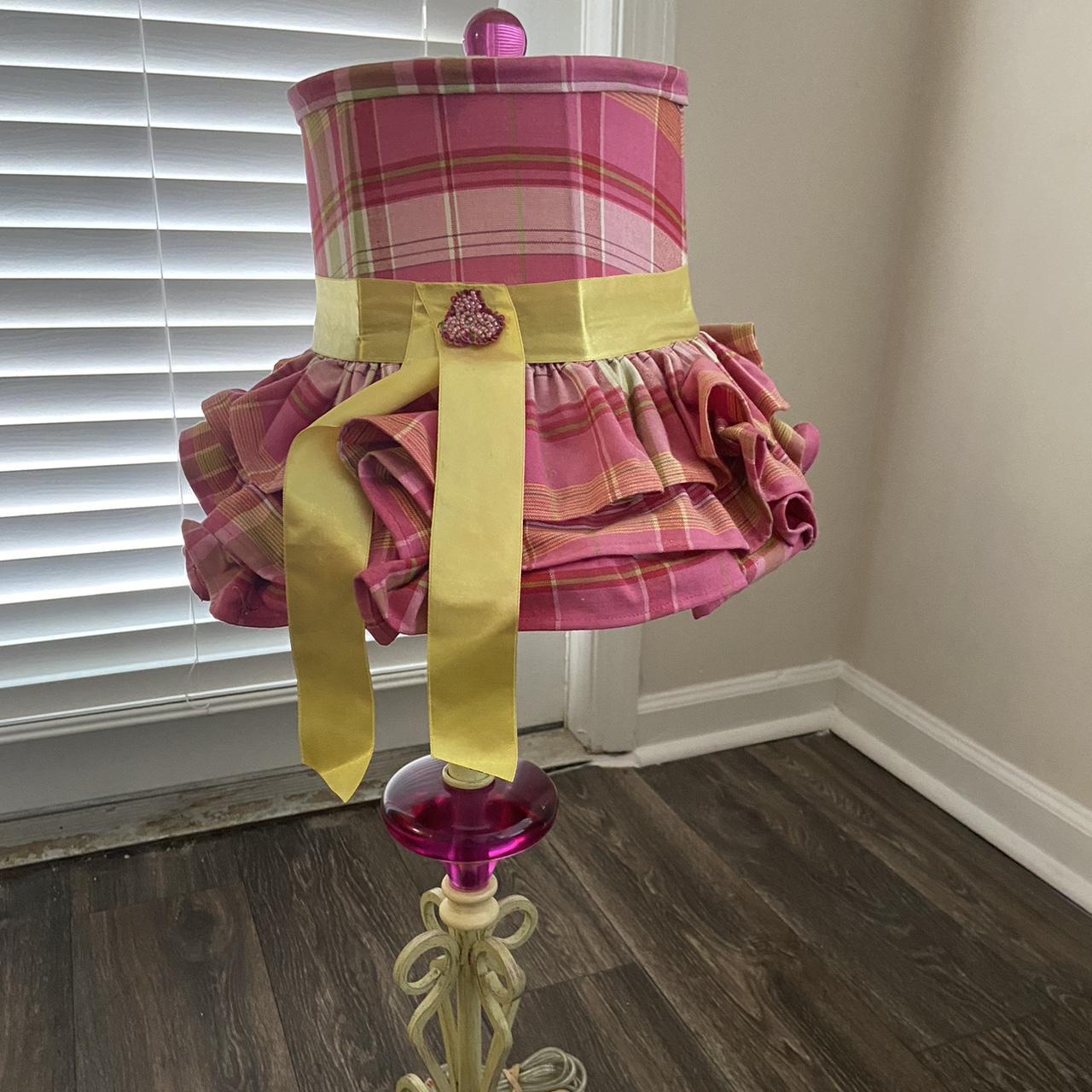 Tall y2k Pink Lamp 🩷 vintage shabby chic pink 00s... - Depop