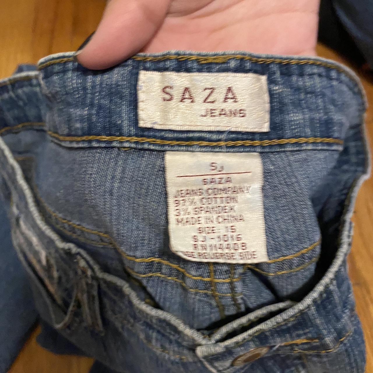 Saza jeans with the most gorgeous plaid pocket they... - Depop