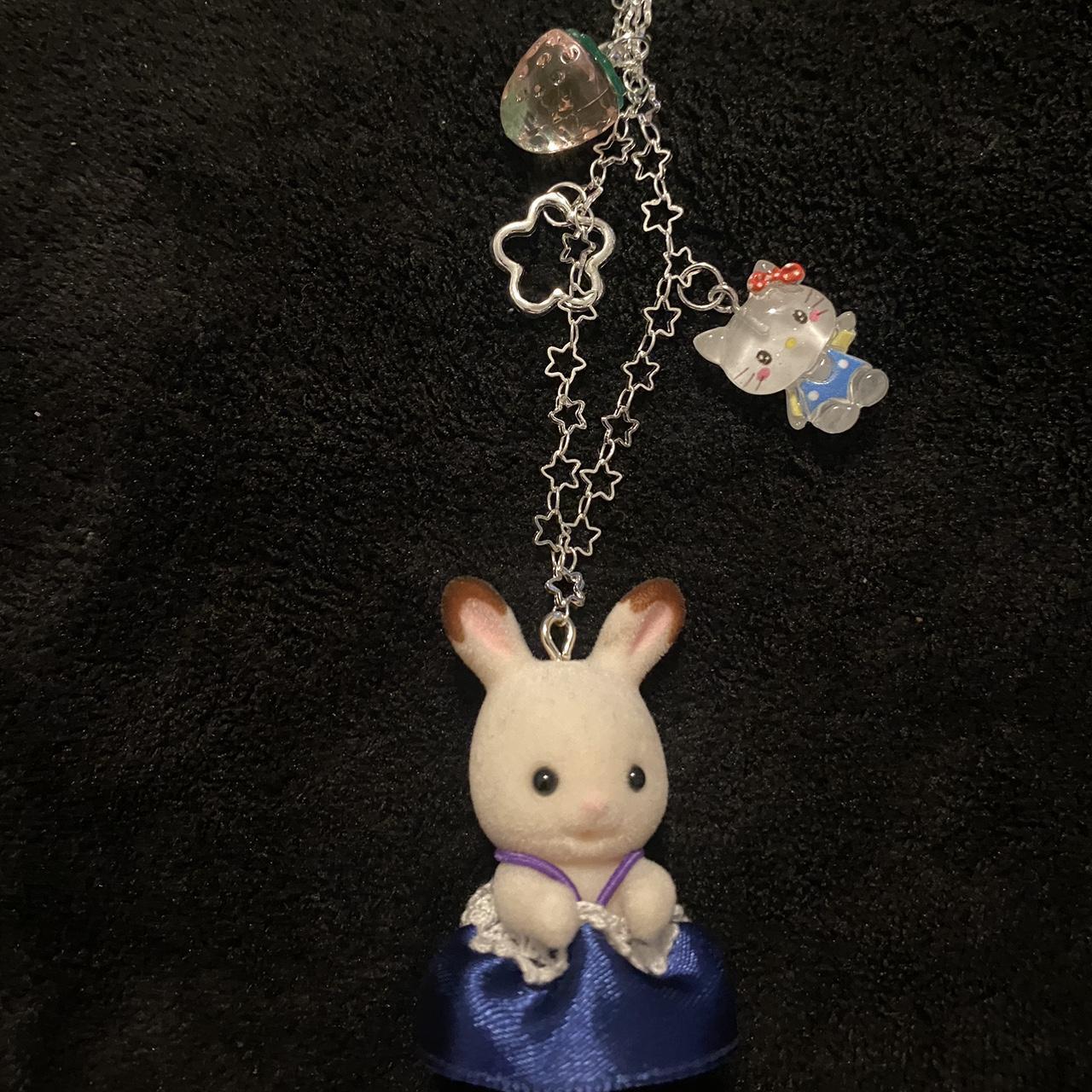 Calico critter key chains blue bunny the size chain... - Depop