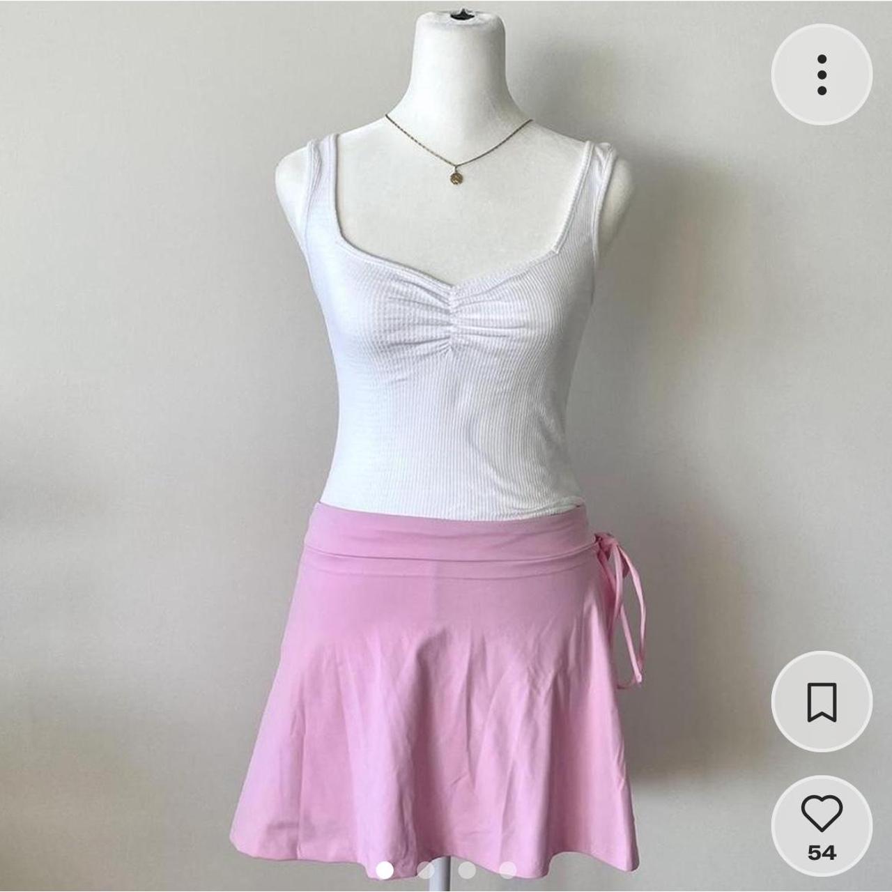 Like new pink halara skirt! Item details: -built in... - Depop