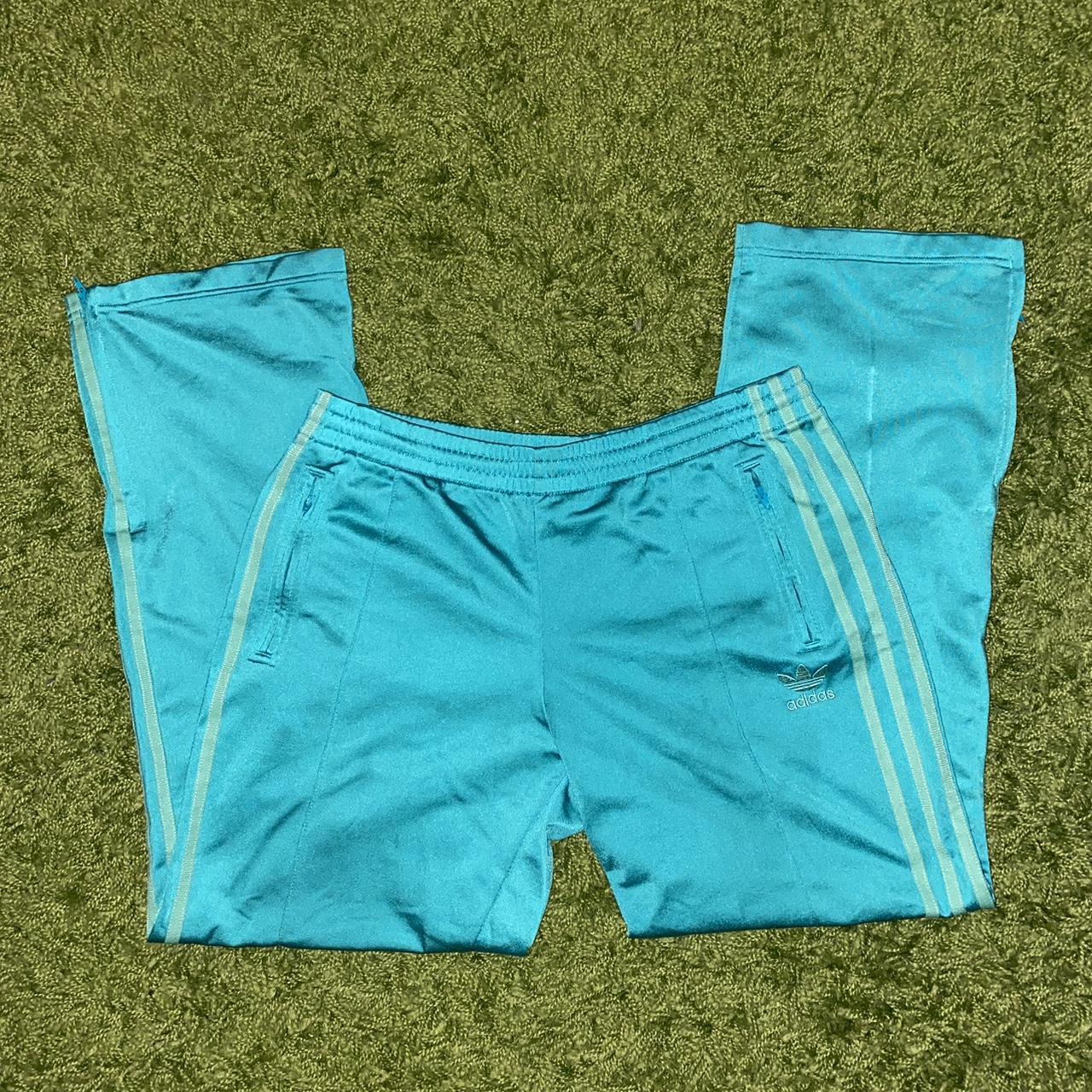 Addias turquoise trackies 🪄 size medium - Depop