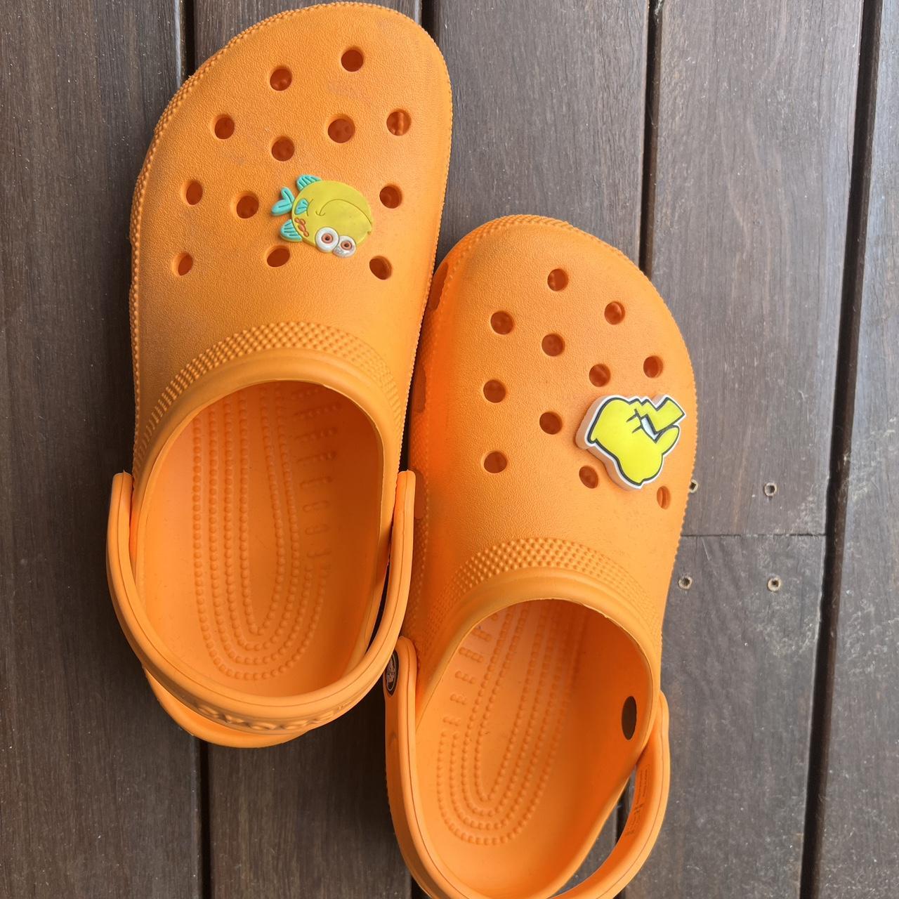 Orange crocs size women’s size 9 men’s size 7 - Depop