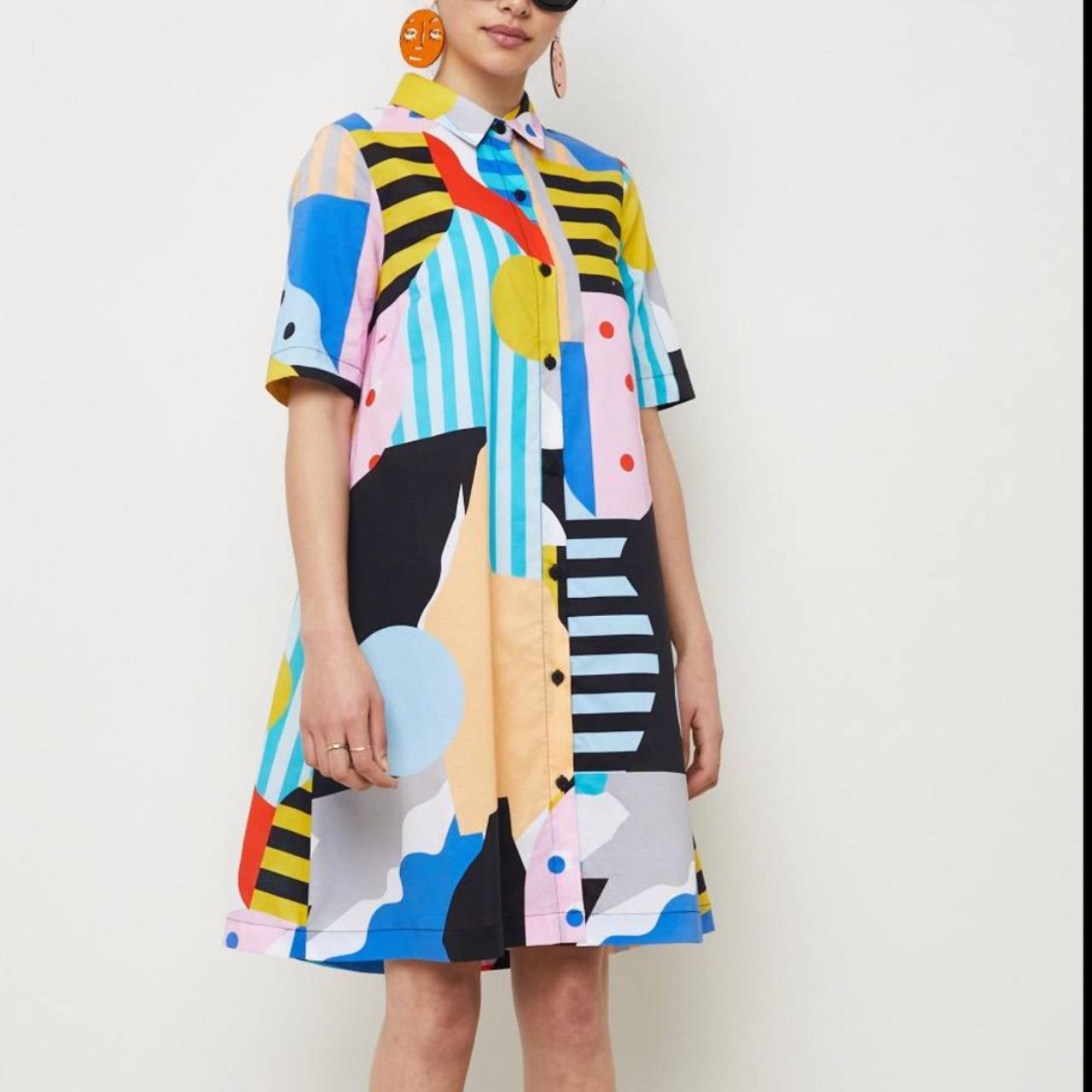 Gorman x Mireia Ruiz Liquorice cotton shirt dress... - Depop